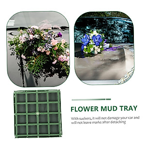 ARTIBETTER 3pcs Greenery Car Ornament Dining Room Table Decor Floral Foam Wedding Decor Car Mount Car Kit Car Decor Flower Sucker Base Fresh Floral Sucker Base Flowers Dining Table