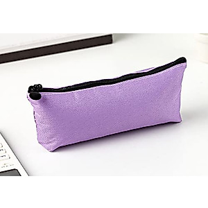 HappyDaily 8 Pack Beautiful Pencil case Pen bag or Cosmatic bag Makeup case or Coin Purse Pouch (Red/Purple/Yellow/Orange/Green/White/Blue/Black)
