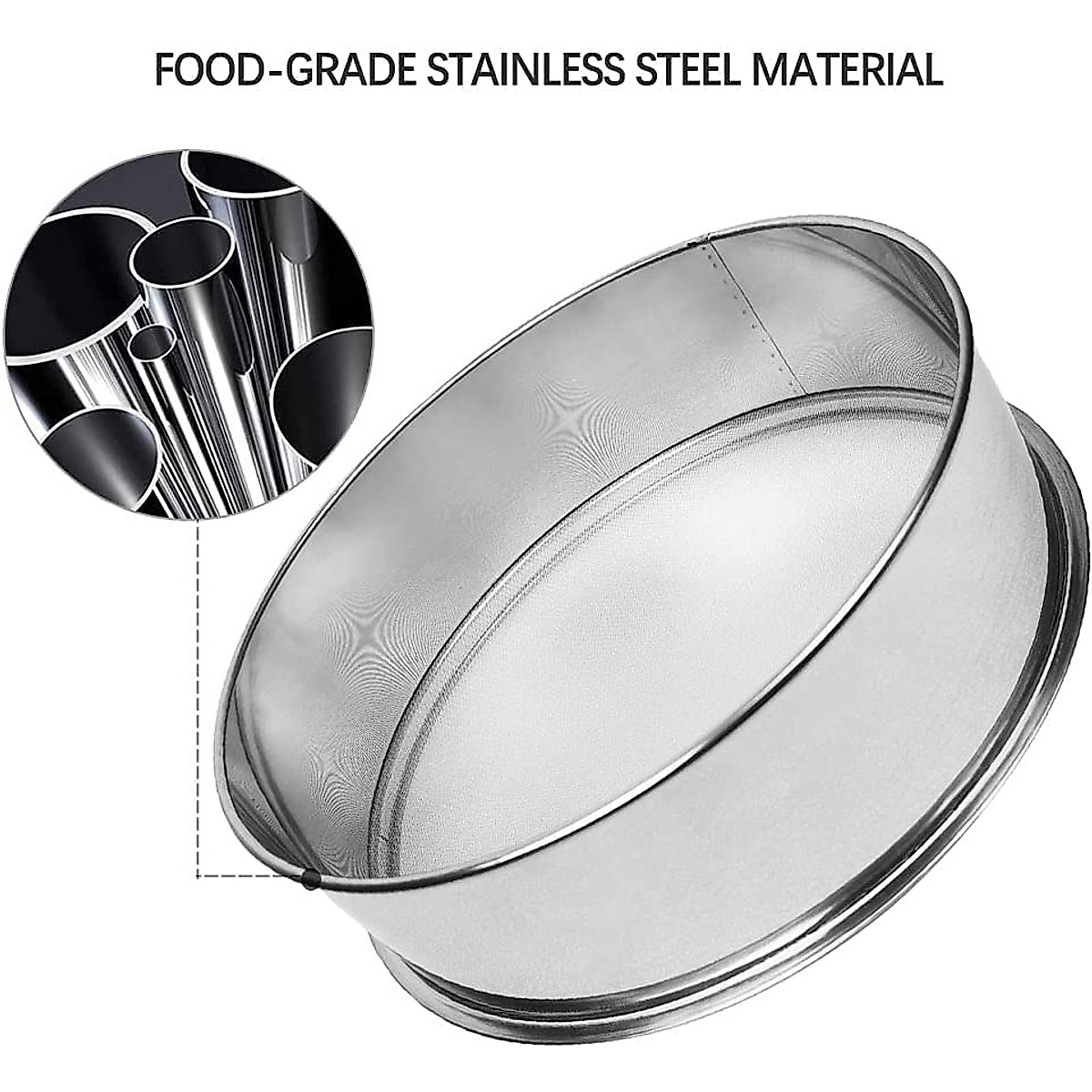 Sidasu Vibrating Sifter Mesh Screen Stainless Steel Vibrating Sieve Mesh Screen 100 Mesh for Automatic Powder Sifter Machine