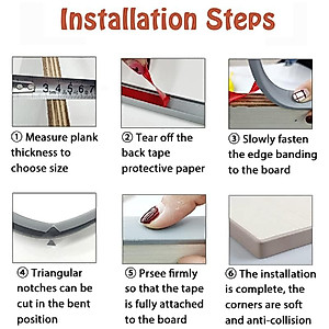 Veneer Edge Banding, Soft Self Adhesive U Shape Edge Banding, 9.8Ft Rubber Furniture Corner Protectors, Edge Protector for Desk Cabinet Repair U9mmx3m-Black