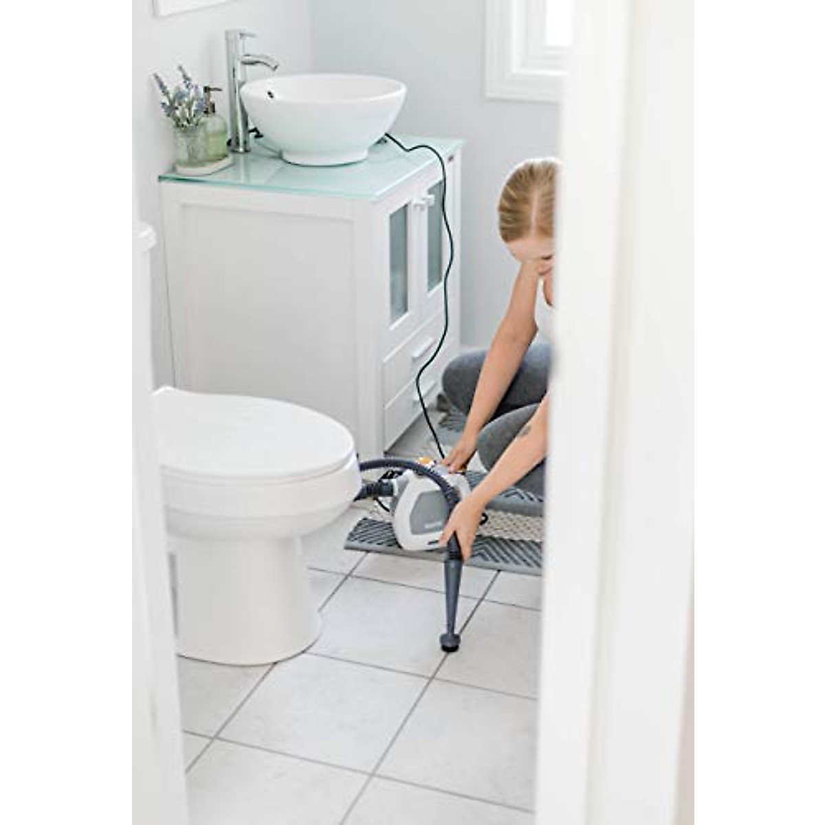 Valemo VH-ST10 Handheld Steam Cleaner and Multipurpose Steamer for Kitchens, Bathrooms and Cars, White