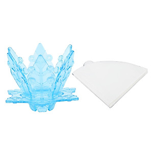 Coffee Strainer, Easy to Use Foldable Portable Snow Shaped Coffee Filter Maker for Drinks (Blue)