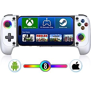 Mobile Game Controler for iPhone/Android, Wireless Phone Controler Support Phone Case, Gaming Controler Suitable for Xbox Game Pass, PlayStation, Steam Link, Roblox, Call of Duty Not for Sony PSP Games