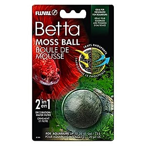 Fluval Betta Moss Ball, Artificial Plant Aquarium Decoration