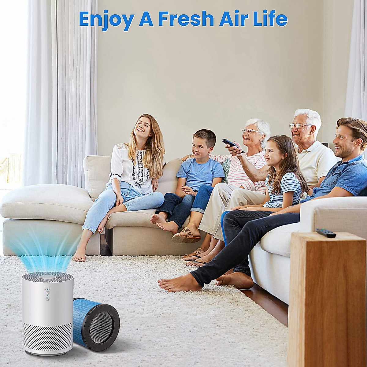 MESTICA Replacement Filter, Compatible with TOPPIN TPAP002 HEPA Air Purifier Comfy Air C1, Compare Part # TPFF002 (Pack of 2)