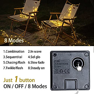 Barzee Solar String Lights Outdoor Waterproof,2-Pack Total 480LED 160Ft,8 Modes Twinkle Solar Fairy Lights Outdoor Waterproof for Patio Yard Tree Wedding Party Christmas Home Decoration