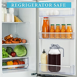 Enrimyee Cold Brew Coffee Maker, Mason Jar Pitcher, Heavy Duty Soda Lime Glass w/Stainless Steel Mesh Filter & Flip Cap Lid for Iced Coffee, Ice Lemonade, Fruit Drinks, Sun Tea - 64 oz