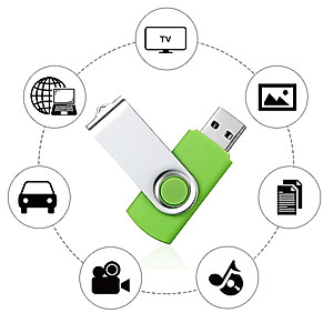 32GB USB 2.0 Flash Drive Pnstaw Swivel Memory Stick Thumb Drive Pen Drives Jump Drive for Data Storage, File Sharing(10 Pack,Multi-Color) (32GB)