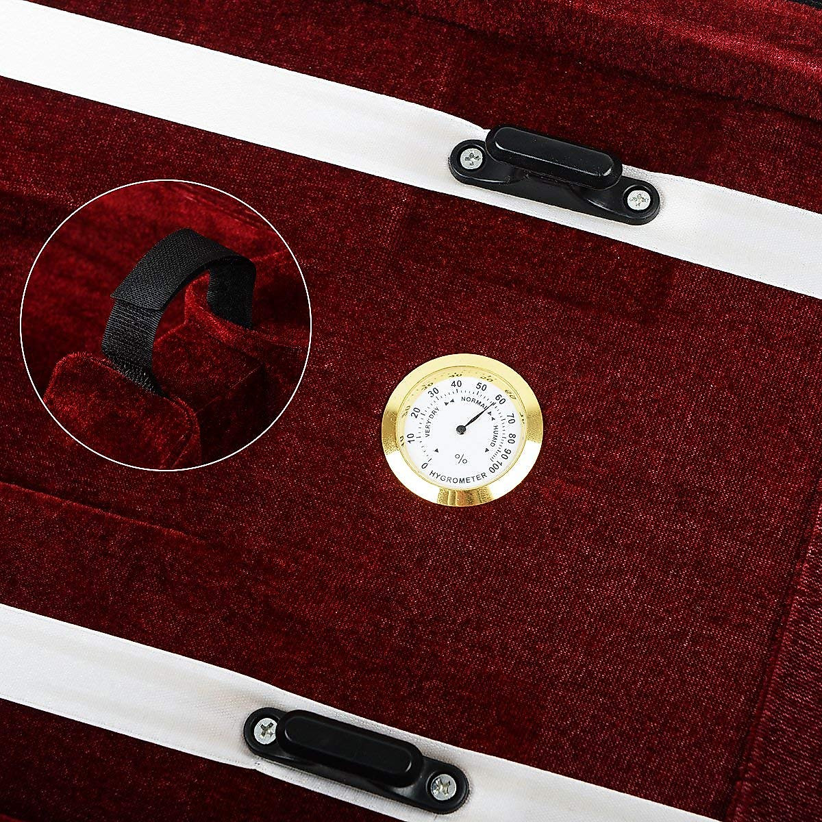 FINO 4/4 Full Size Violin Case Professional Oblong Violin Hard Case with Built-in Hygrometer,Super Lightweight Portable Carrying Bag Slip-On Cover with Backpack Straps,Black