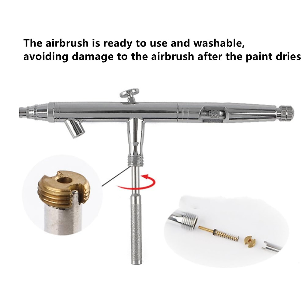 TDGBIH Air Brush Tools, 2 Pack Needle Packing Nut or Valve Screw Replacement Repair Tool Air Brush Spray Gun Replace Accessories for Double Action Air Brush Spray Gun