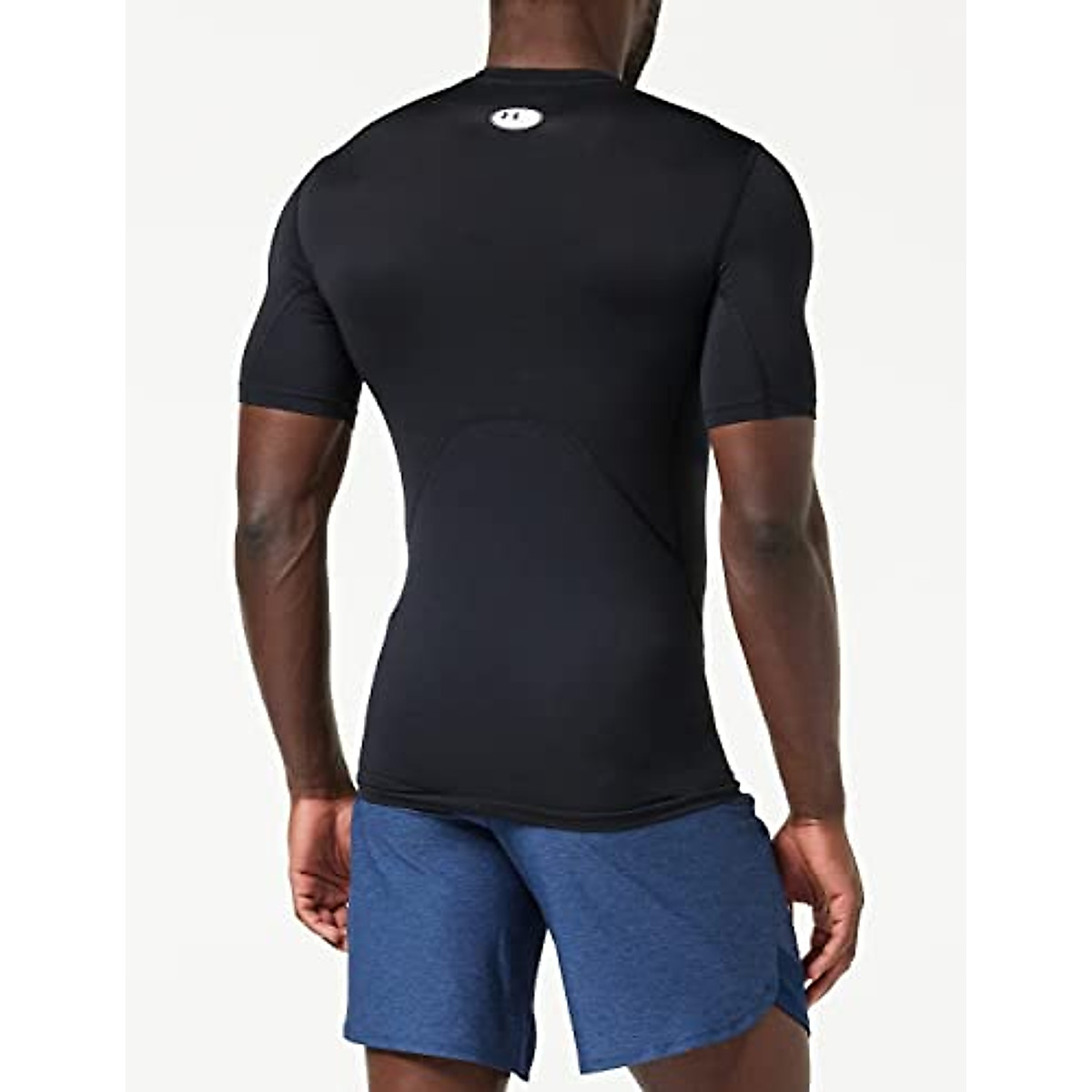 Under Armour Men's Armour HeatGear Compression Short-Sleeve T-Shirt , Black (001)/White, Medium