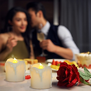 PChero Battery Operated Tea Lights with Timer, 12pcs Warm White LED Timed Flameless Candles Flickering, 6Hours On Per 24Hours Cycle, Ideal for Thanksgiving Christmas Wedding Home Decor