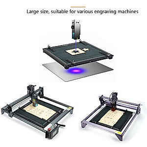 F2 Honeycomb Working Table, ATOMSTACK Metal Laser Cutting Bigger Thicken Worktable 15.74 * 1.18 inch, Fast Heat Dissipation, Anti Skid Fixture Fixing, Scale line, for Engraver, - Black