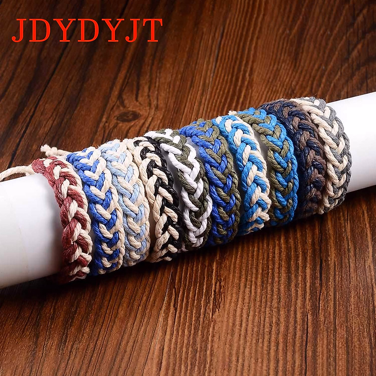 Hemp Bracelet Handmade Braided Woven Friendship Bracelets Bulk for Men Women's Anklet Adjustable