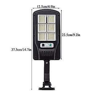 AKSPET Lights 1pack LED COB Solar Light IP65 Waterproof PIR Motion Sensor Remote Control Garden Outdoor Lighting Solar Street Lamp with Lamp Pole Household Bulbs (Color : Style 2)