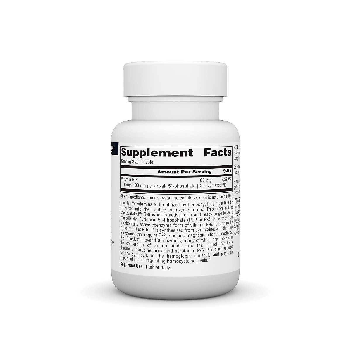 Source Naturals Coenzymated B-6,P-5´-P (PYRIDOXAL-5´-PHOSPHATE) Promotes a Healthy Nervous Sytem* - 100 mg 60 Tablets