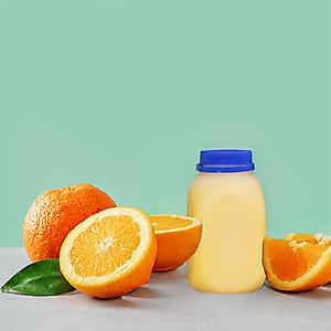 Cornucopia Brands 8-Ounce Plastic Milk Bottles (12-Pack); HDPE Bottles Great for Milk, Juice, Smoothies, Lunch Box & More, BPA-Free, Dishwasher-Safe, BPA-free