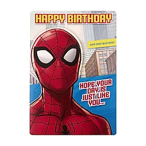 Hallmark Birthday Card For Kids - Spider-Man Design With Activity