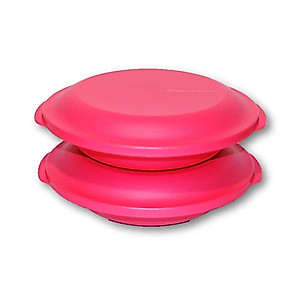 Tupperware (2) Double Plates | Shallow Bowls and Plates Set | Dark Pink