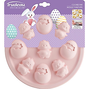 Trudeau Bakeware Cookie Pan Chicks, 9-Inch, Pink