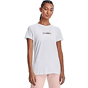 Under Armour Women's Standard Gradient Pill Short Sleeve T-Shirt, (100) White / / Black, Small