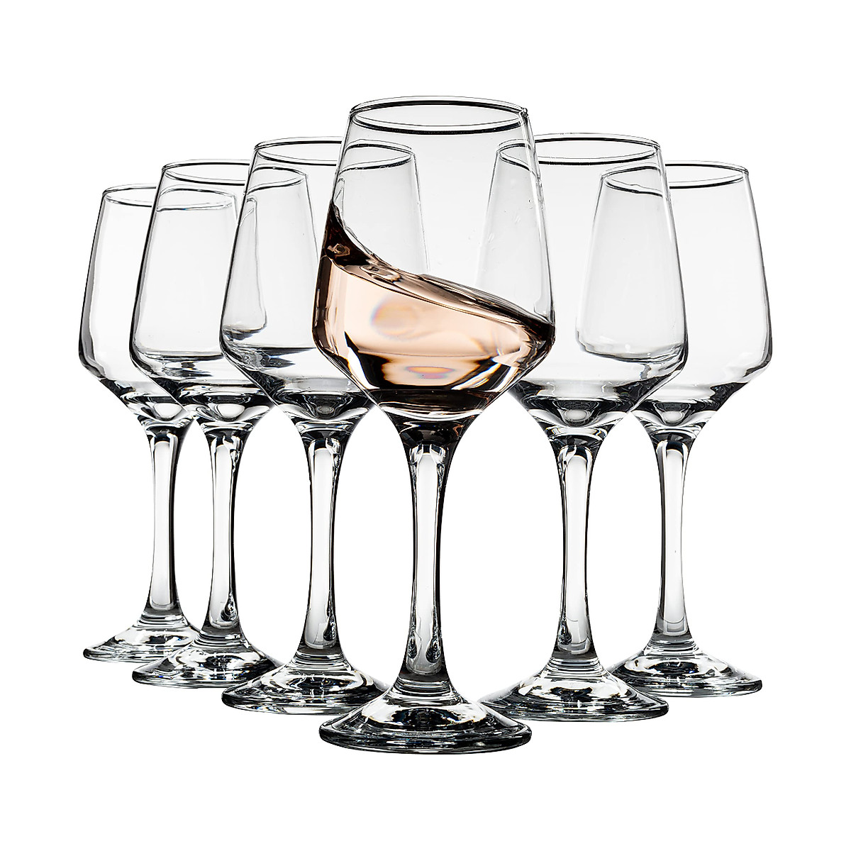 Vikko Stemmed Wine Glasses, 10.5 Oz White Wine Glasses, Set of 6 Red Wine Glasses Set, Thick and Durable Glass Wine Glasses, Stem Wine Glasses