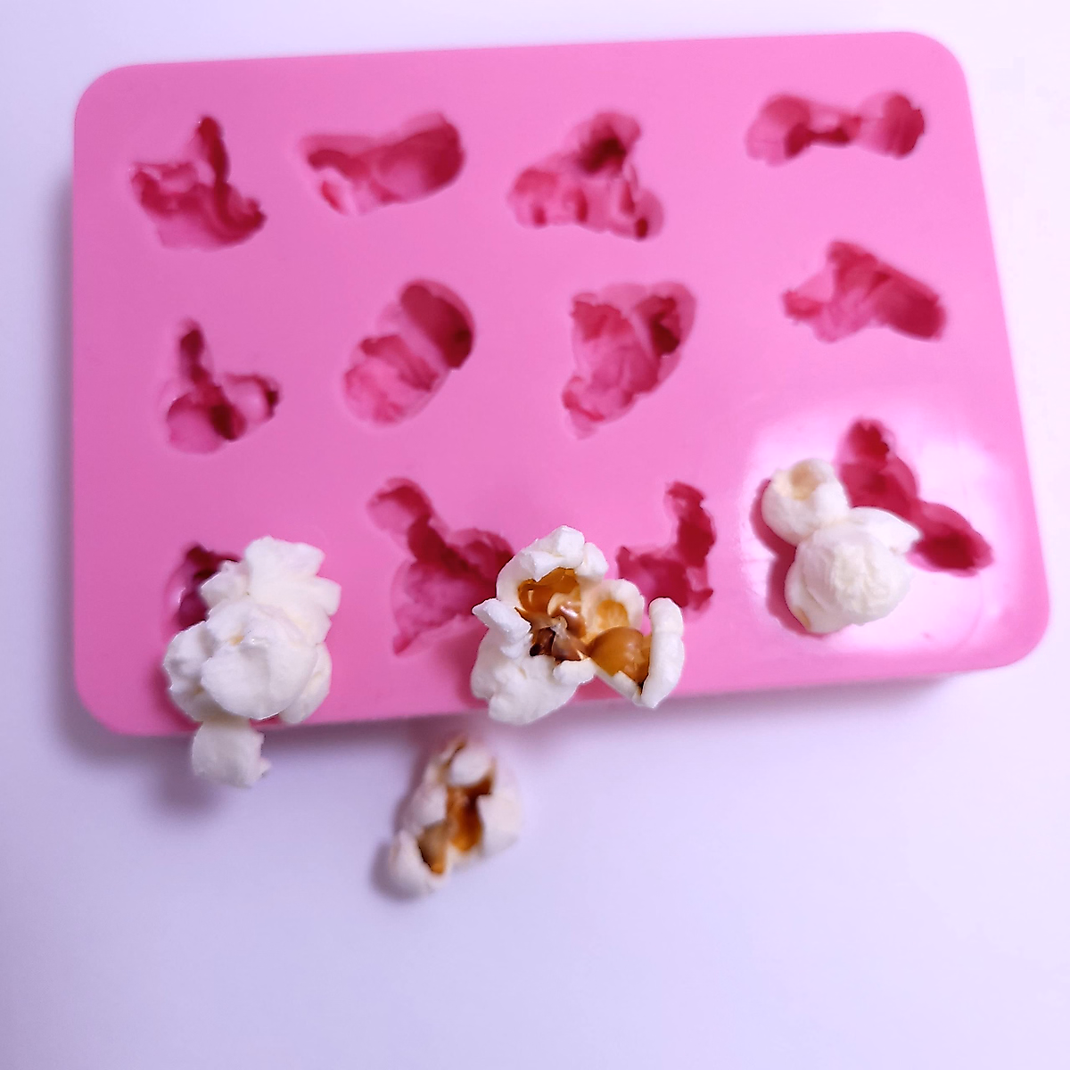 Popcorn Silicone Mold 12 cavities Wax mold Resin mold Soap mold Realistic Popcorn fake food Flexible mold NC043