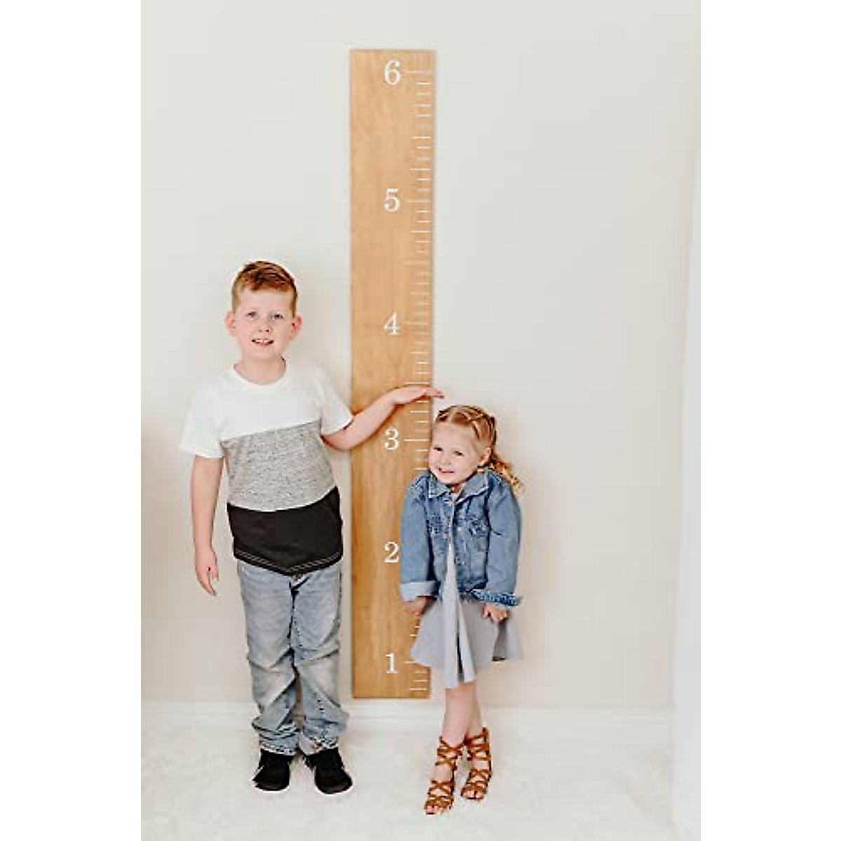 Growth Chart for Kids | Real Wood Height Chart for Kids | Natural Wood Height Measurement for Kids | Minimalist Growth Chart for Wall | Kids Height Wall Chart | Easy to Hang Kids Growth Chart