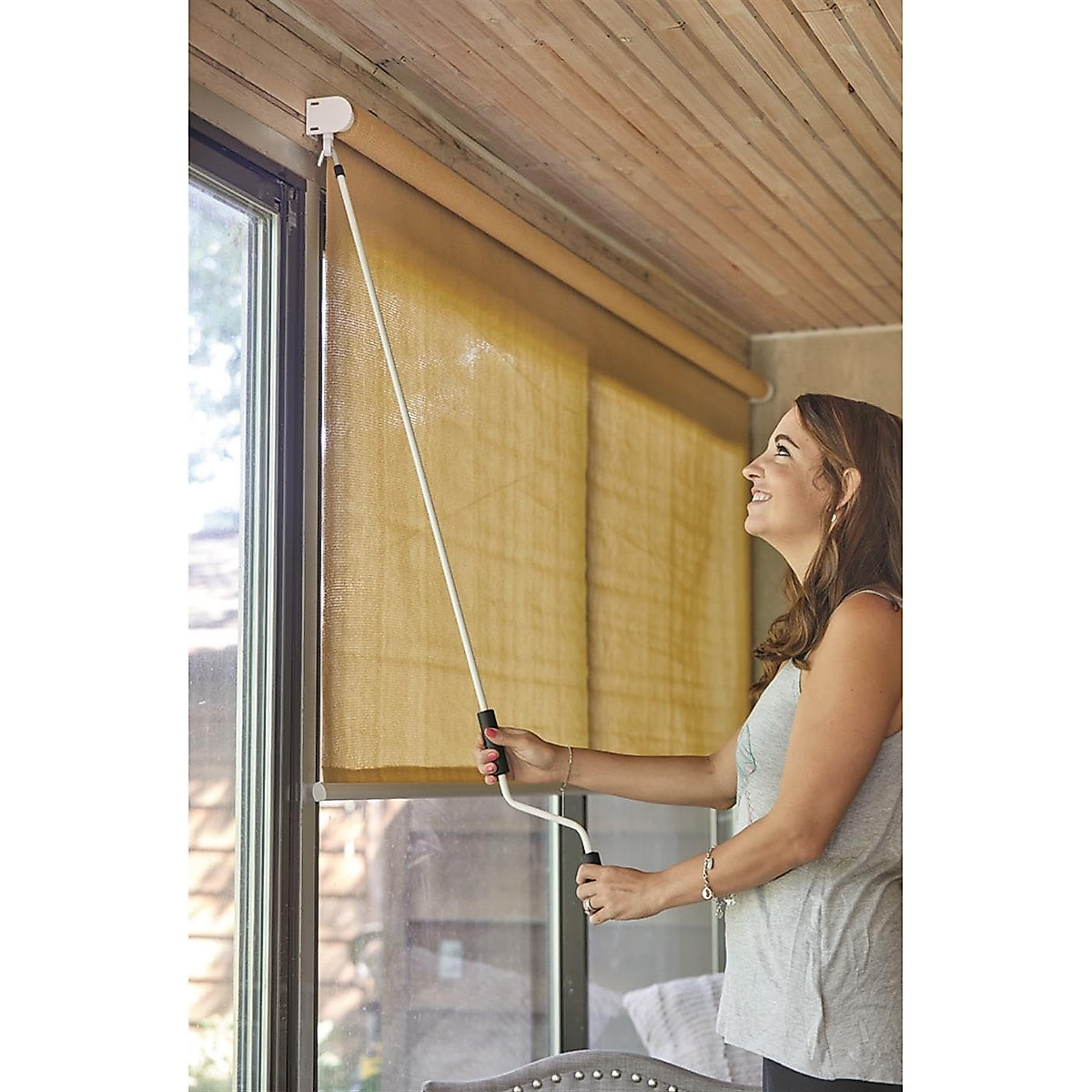 CASTLECREEK Window Blind Shade, Roller Sun Shade Cover, Sunscreen Roll-Up Black 8X6