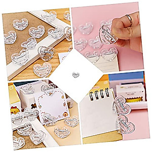 Tofficu 60 Pcs Transparent Love Clip Food Storage Sealing Clips Frog Chip Clips Magnets Sealing Clips Chip Bag Clamps Food Bag Clips Hinge Paper Clips Mini Chips Plastic Girl Wallet Heavy