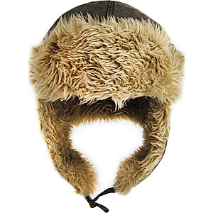 KBW-618 DBR Canvas Solid Aviator Trapper hat Trooper Ear Flaps Ushanka Eskimo Russian Warm Winter Cold…