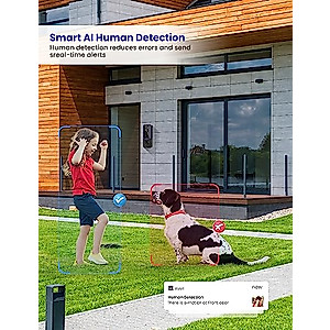 Aiwit Doorbell Camera Wireless, Indoor/Outdoor Surveillance Cam, Battery Powered, Included Chime Ringer, Live View, AI Smart Human Detection, 2-Way Audio, 2.4G WiFi, HD Night Vision, Cloud Storage