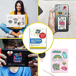 Clear Printable Vinyl for Inkjet Printer (Clear Sticker Paper | Waterproof | 20 Sheets) - Transparent Inkjet Printable Vinyl Sticker Paper Avoid Jams for Printers | Transparent Sticker Paper