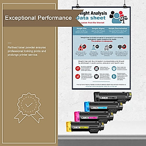 6510 / 6515 Extra High Capacity Toner Cartridge - 106R03480 106R03477 106R03478 106R03479 Compatible Replacement for Xerox Phaser 6510, WorkCentre 6515 Printer Toner 4-Pack (BK/C/M/Y)