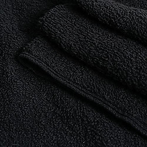 Onyx linens Salon Towels Black, Bulk Pack of 24 (Not Bleach Proof 16x26 inches) Super Absorbent, Ultra Soft Hand Towels, Gym Towel, Spa and Hair Care