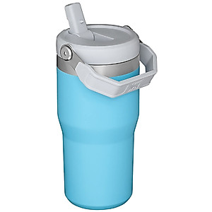 Stanley IceFlow Stainless Steel Tumbler with Straw - Vacuum Insulated Water Bottle for Home, Office or Car Reusable Cup Leak Resistant Flip Cold 12 Hours Iced 2 Days (Pool)