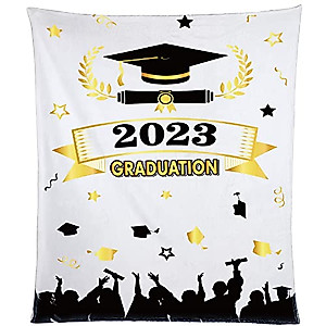 Graduation Gifts 2023 Throw Blanket PHD College Masters Degree Graduation Gifts for Women Men Soft Cozy Lightweight Blanket for Sofa Bedding Living Room, 60 x 50 Inch