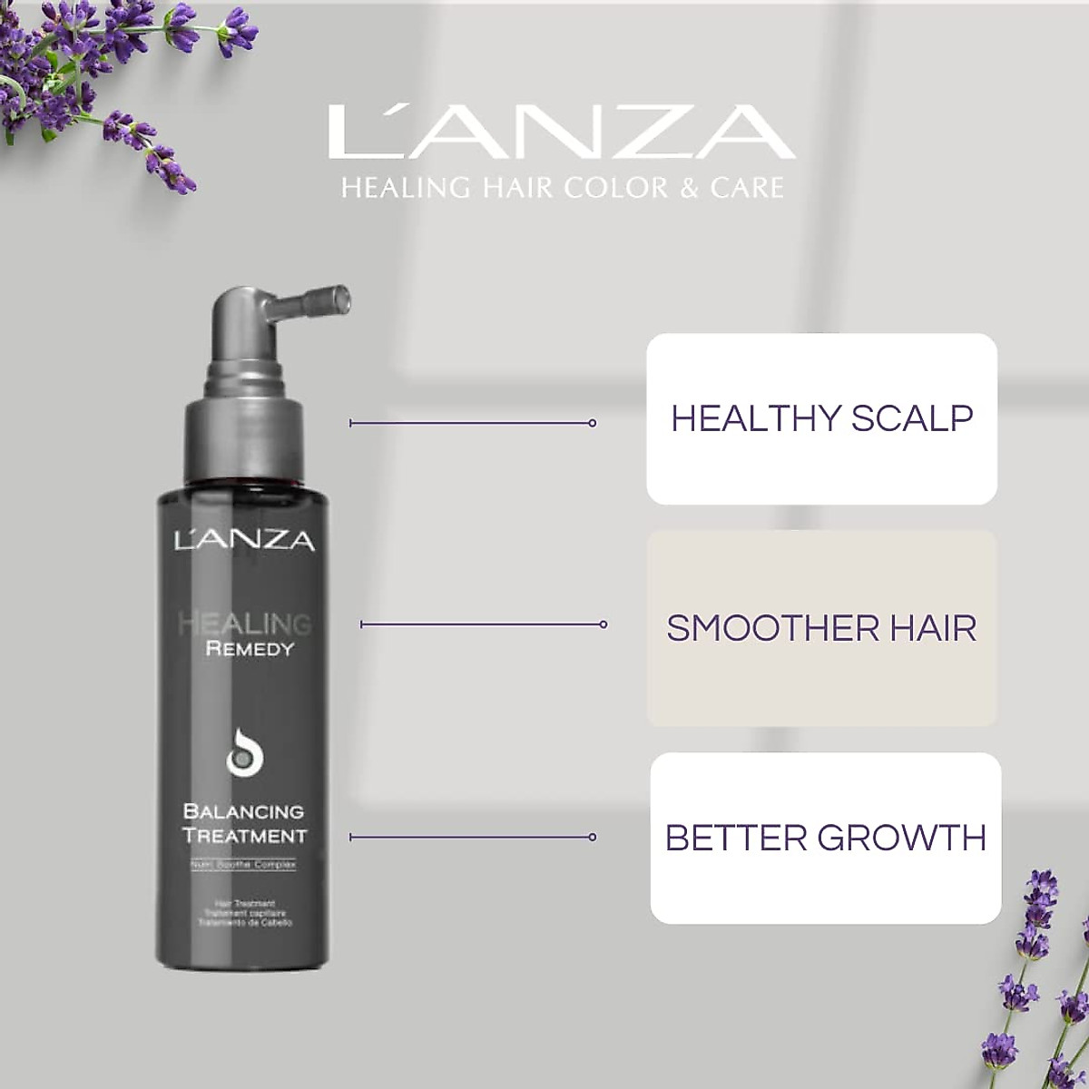 L'ANZA Healing Remedy Scalp Balancing Leave-in Treatment, Restores, Revives, and Nourish Hair & Scalp, Promotes Healthier Hair Growth, Thickness and Density (3.4 Fl Oz)