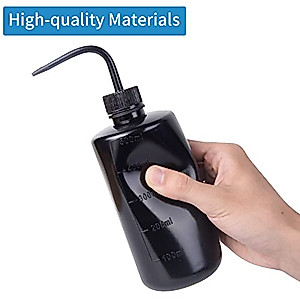 UPTATSUPPLY 3 PCS Tattoo Bottle Squeeze Wash Bottle Convenient Green Soap Supply Wash Tattoo Accessories (250ml Black)