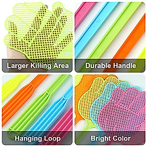 Dirza Fly Swatter - Funny Hand Shaped Fly Swatters -Durable - Colorful for Home/Indoor/Outdoor/Classroom/Office/Pack of 5