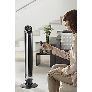Rowenta VU6670 Fresh 180 Degree Tower Fan, Silent, Tall, with Remote Control