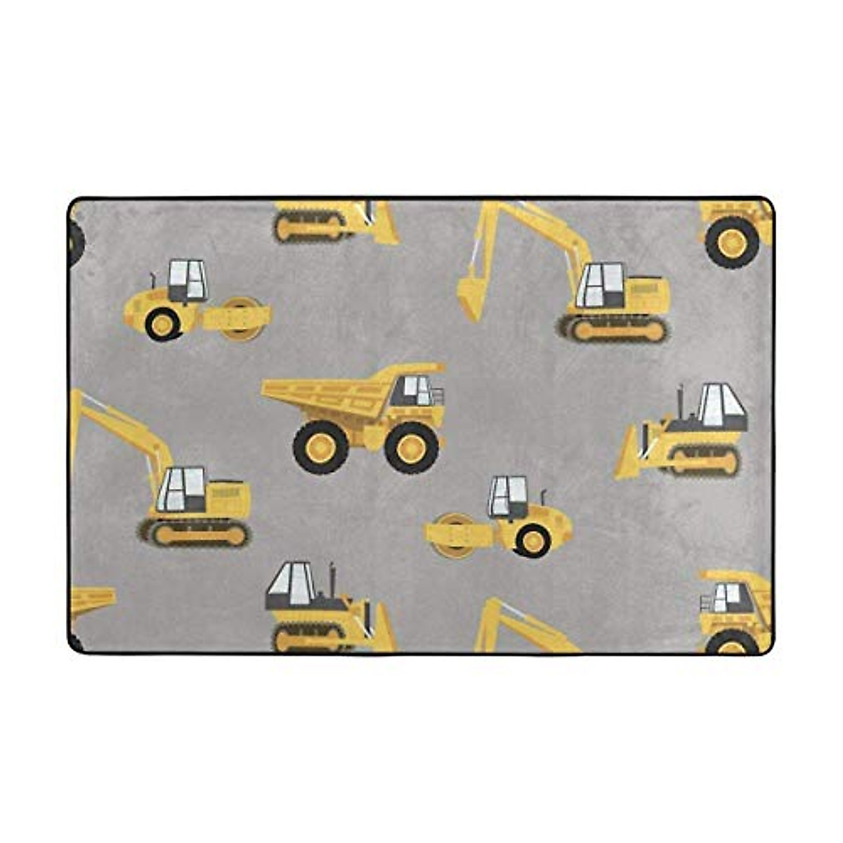 NiYoung Construction Trucks Area Rugs, Bedroom Living Room Kitchen Mat, Children Play Rug Carpet Bath Mat, Throw Rugs Carpet Yoga Mat