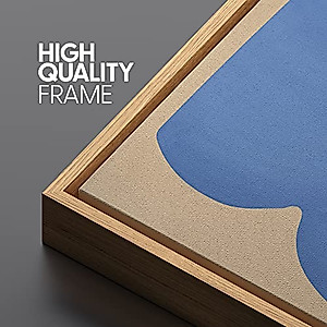 SIGNLEADER Framed Canvas Print Wall Art Set Vibrant Mid-Century Polygon Variety Abstract Shapes Illustrations Minimal Decorative Bohemian Nordic for Living Room, Bedroom, Office - 16"x24"x3 NATURAL