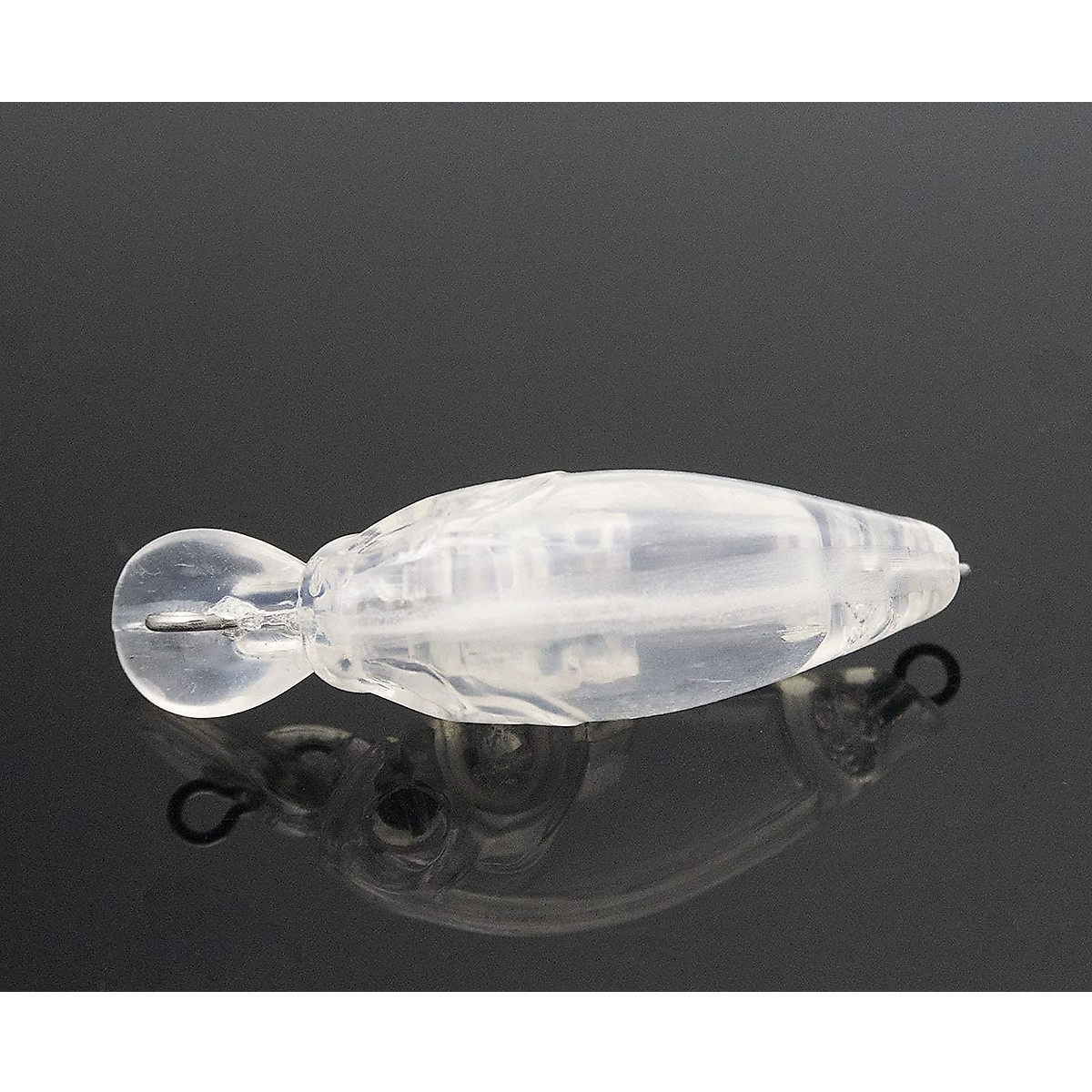 10PCS Unpainted Lure Blanks 3.13g 4.6cm with 5mm Free Fishing Eye Crankbait Simulation Blank Body Clear Hard Baits Trout Salmon Minnow Lure Popper Lures Topwater Freshwater 5mm 8154