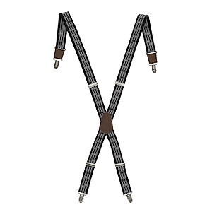 Chef Works Unisex Pant Suspenders, Black Gray, One Size