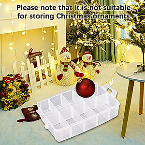 LZYMSZ 3-Tier Transparent Adjustable Stackable Compartment Slot Plastic Storage Box, Snap-Lock Clear Container Box for Storing Toy Jewelry Accessory 6.5 x 6.1x 4.9in(S)