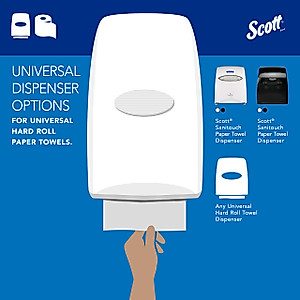 Scott Essential High Capacity Hard Roll Paper Towels (01005), White, 1000'/Roll, 6 Paper Towel Rolls/Convenience Case