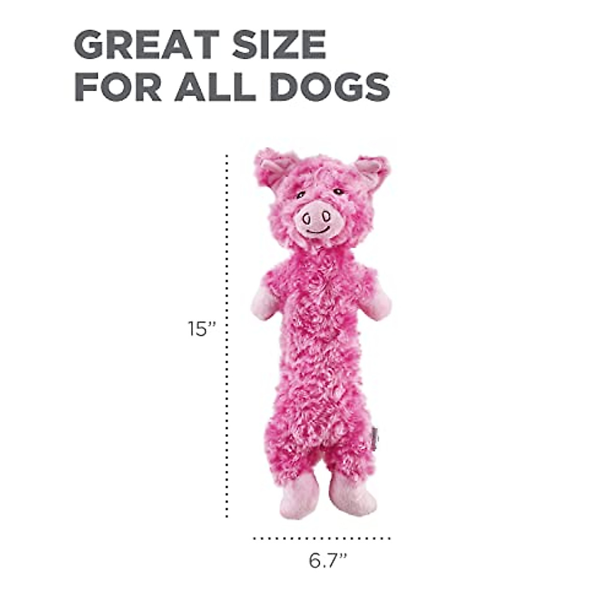 Outward Hound by Charming Pet Lil' Dudes Pig Plush Squeaky Dog Toy