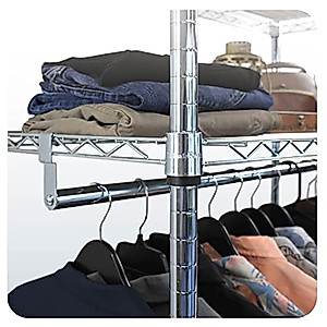MonsterRax Clothing Rack - Garment Rack Storage, Wardrobe Clothes Organizer, Steel Clothing Racks, Shoes and Clothing Organizer, Adjustable Garment Racks for Hanging Clothes - 18″ x 36″ x 72"