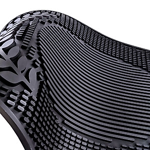 Party Mat for Bar or Kitchen, Heat/Water Resistant Dish Drying Mat, PVC Hot Pad for Kitchen Counter, Coffee Mat - 20.5" x 13.5" XL- Insulated Mat Kitchen Accessory - Black